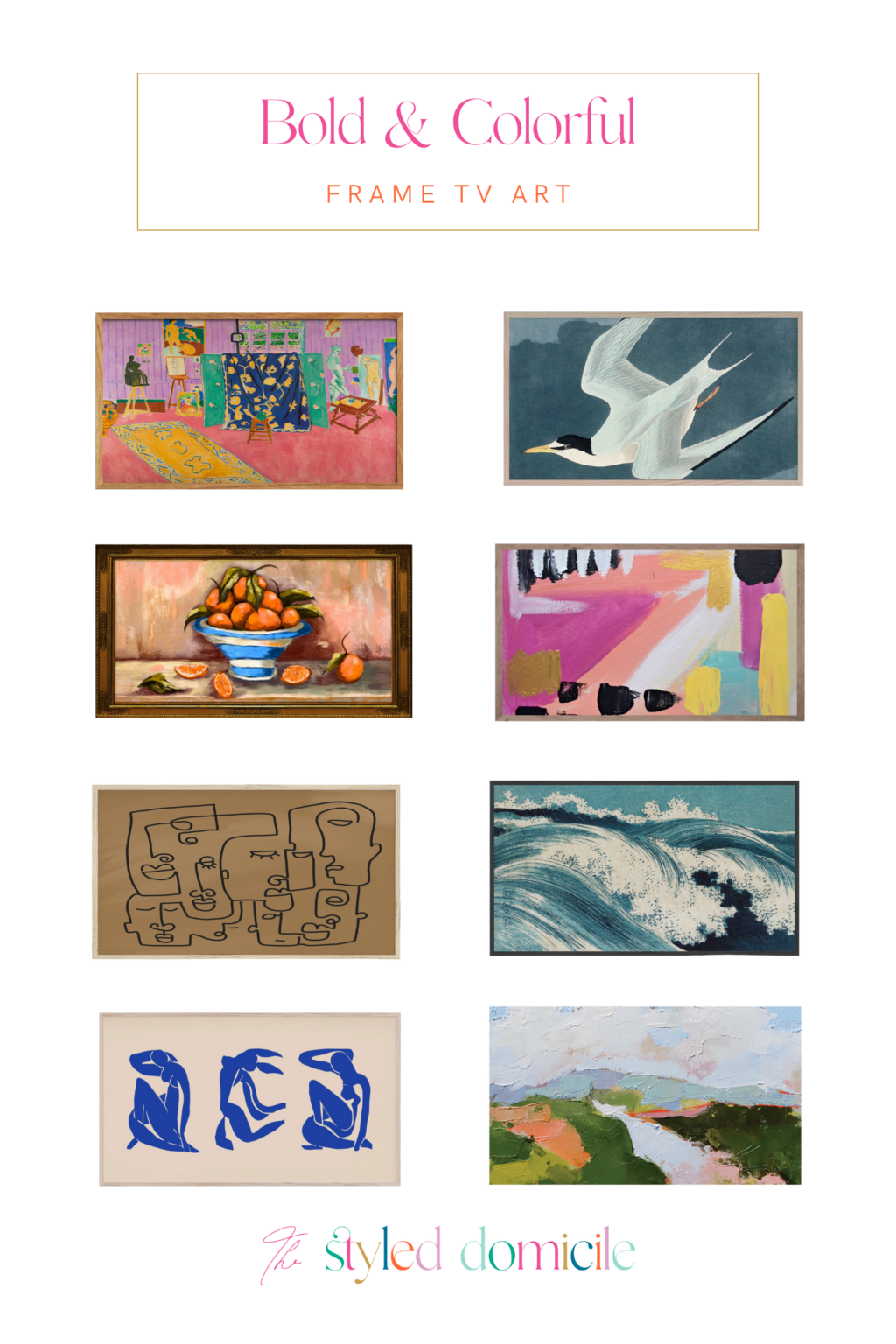 8 Colorful and Bold Frame TV Artwork Options